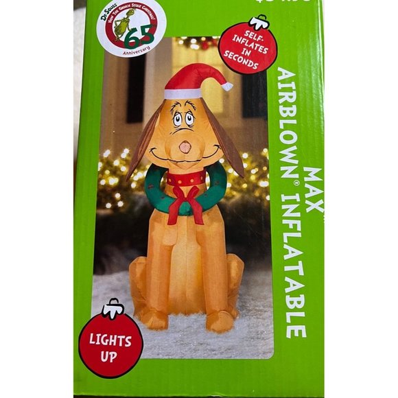Gemmy | Holiday | Max Dog Grinch Stole Christmas Gemmy Airblown ...